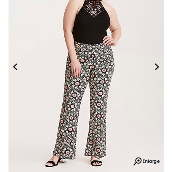 torrid | Pants & Jumpsuits | Torrid Insider Floral Border Challis Pants ...
